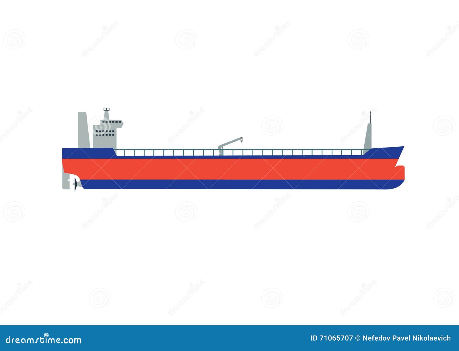 Vector Illustration Oil Tanker, Flat Design. Stock Vector ...