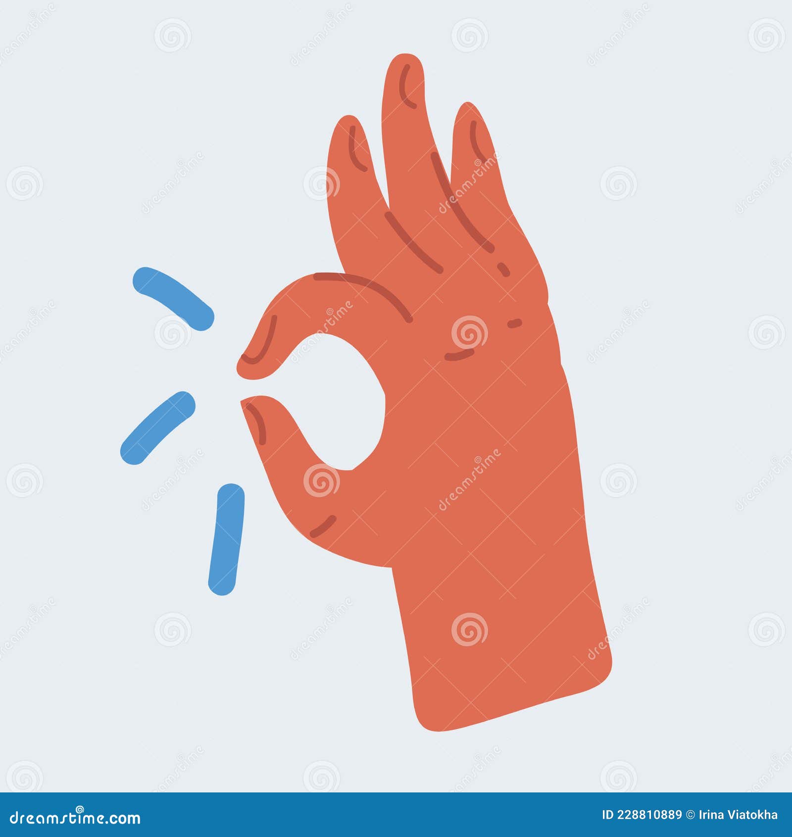 Vector Illustration of OK Hand Symbol Stock Vector - Illustration of ...