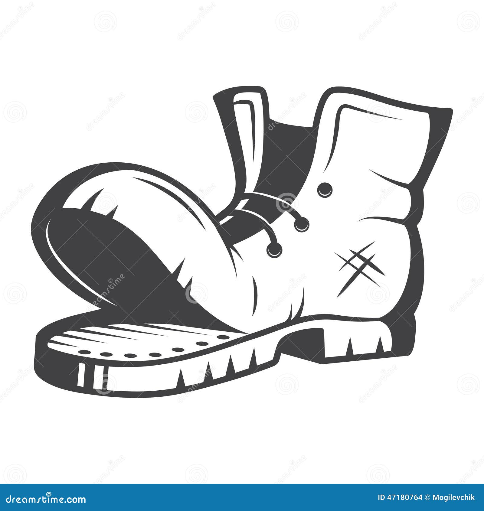 Vector Illustration of Old Boot Stock Illustration - Illustration of ...