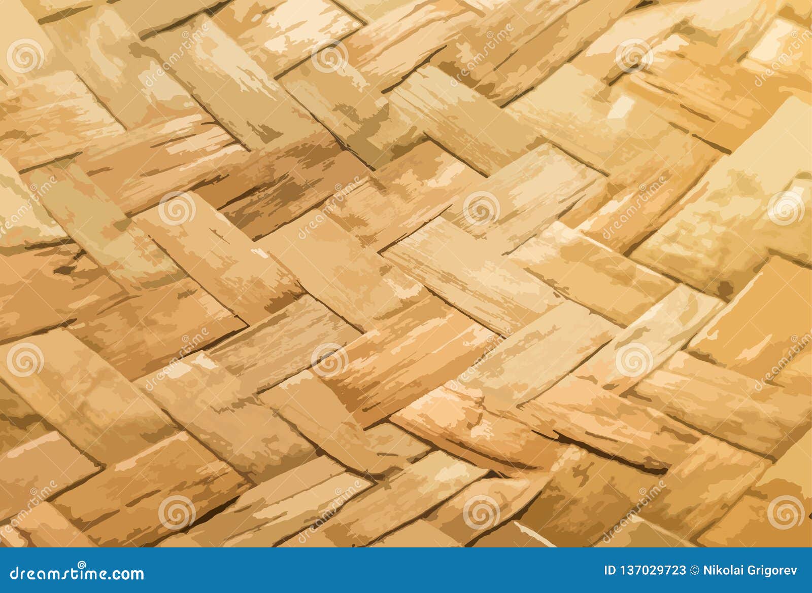Vector Illustration the Texture of the Weaved Straw Stock Vector ...