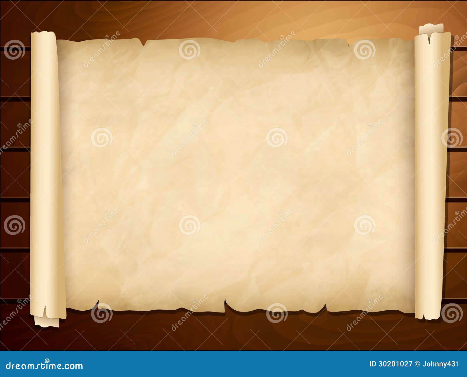 Old Papyrus in the Wooden Background Stock Vector - Illustration of ...