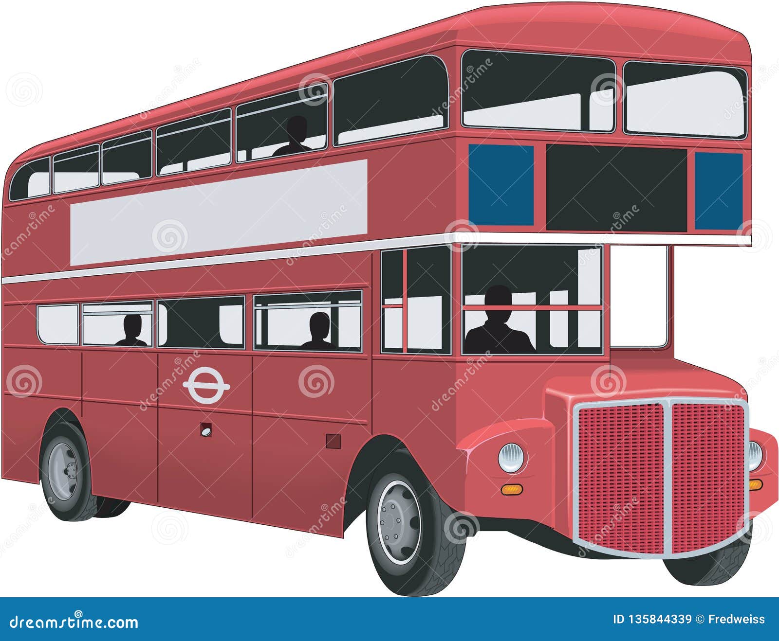 Double Decker Bus Vector Illustration Stock Vector - Illustration of ...