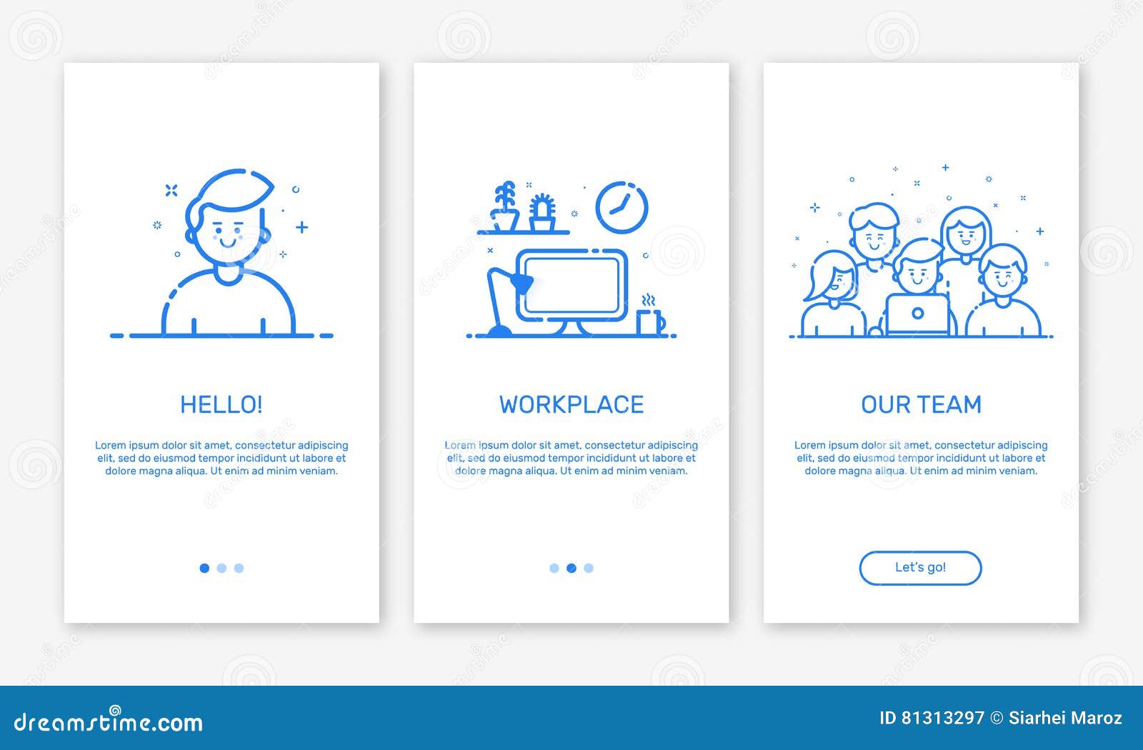 Vector Illustration of Onboarding App Screens and Web Concept Design ... Vector Illustration of Onboarding App Screens and Web Concept Design ...