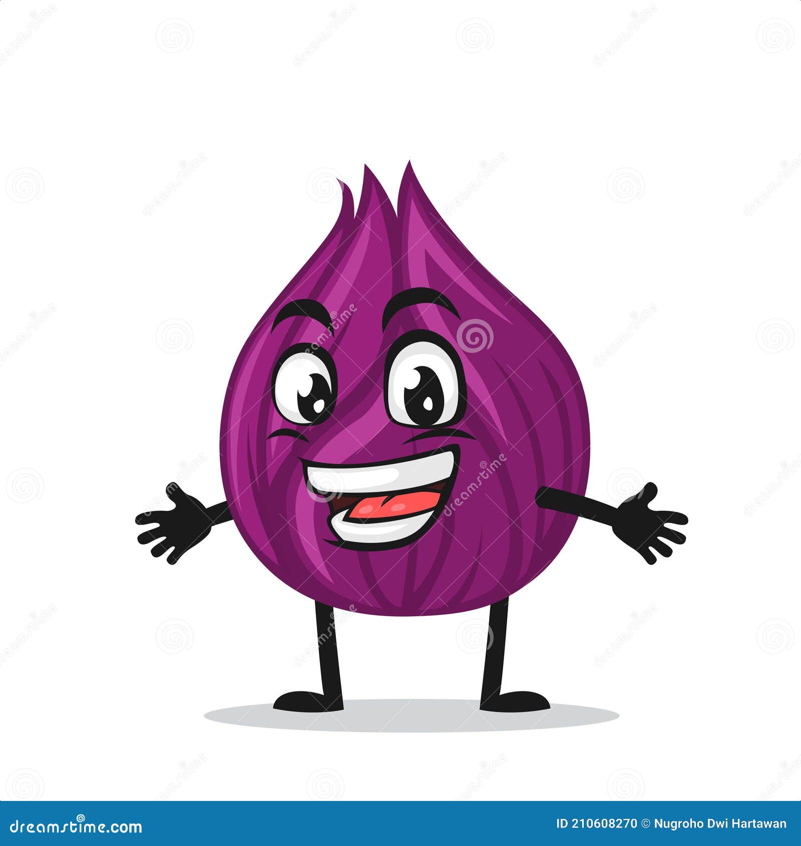 Vector Illustration of Onion Mascot or Character Stock Illustration ...