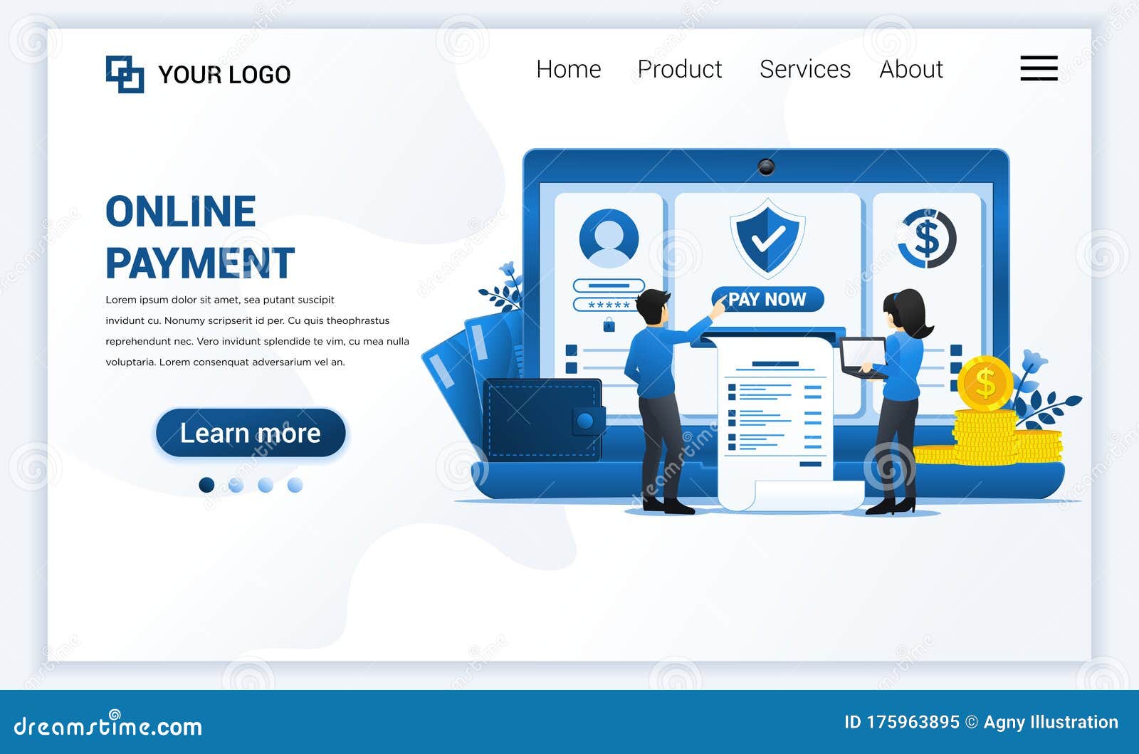 Vector Illustration of Online Payment Concept with People Making ...