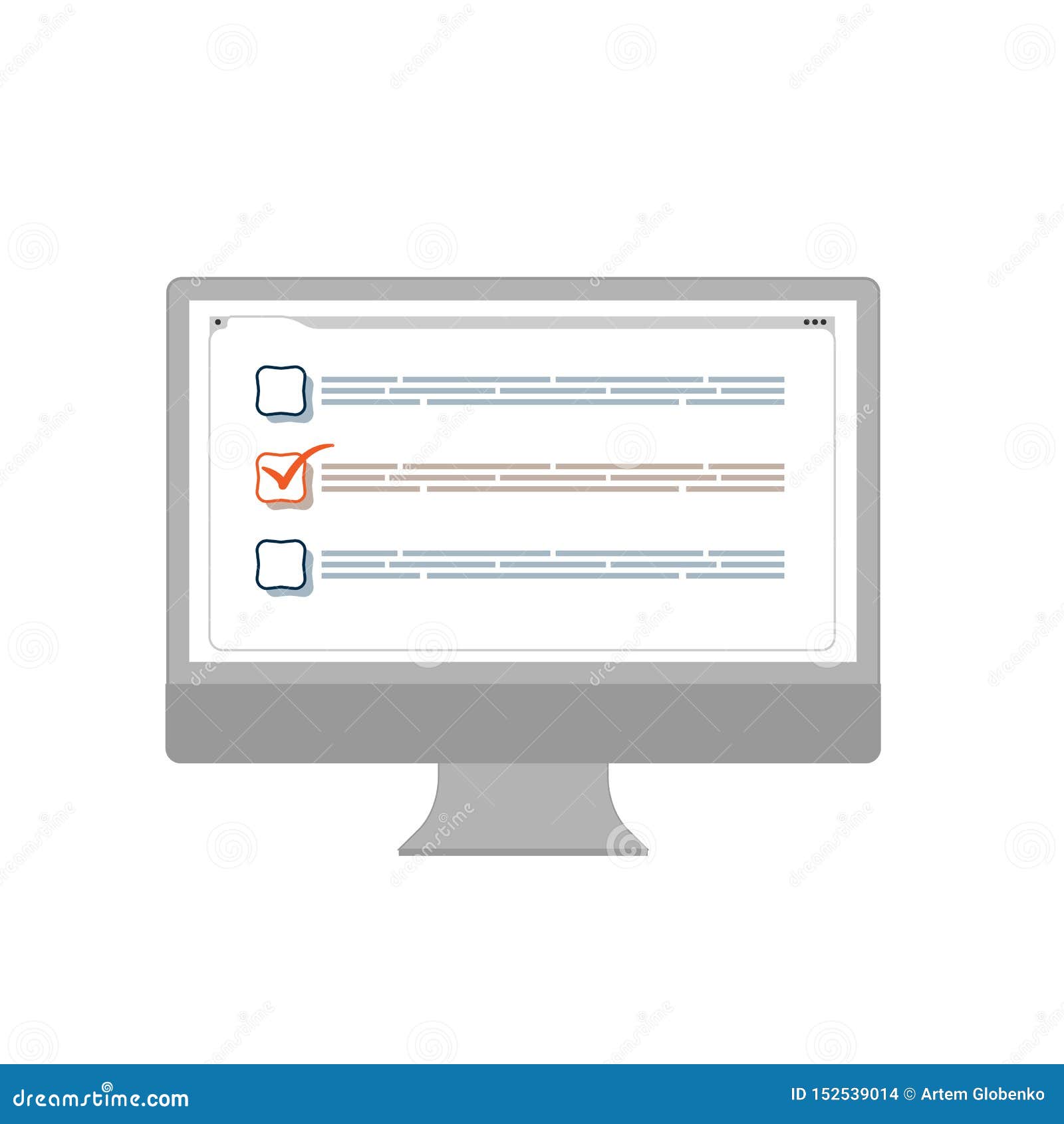 Vector Illustration, Online Training. Pass the Exam Online Stock Vector ...