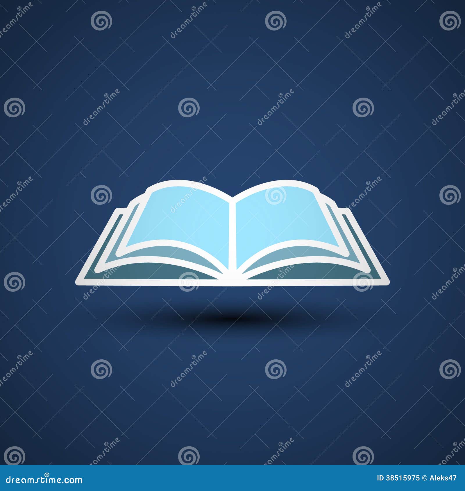 Vector Illustration of an Open Book. Stock Vector - Illustration of ...