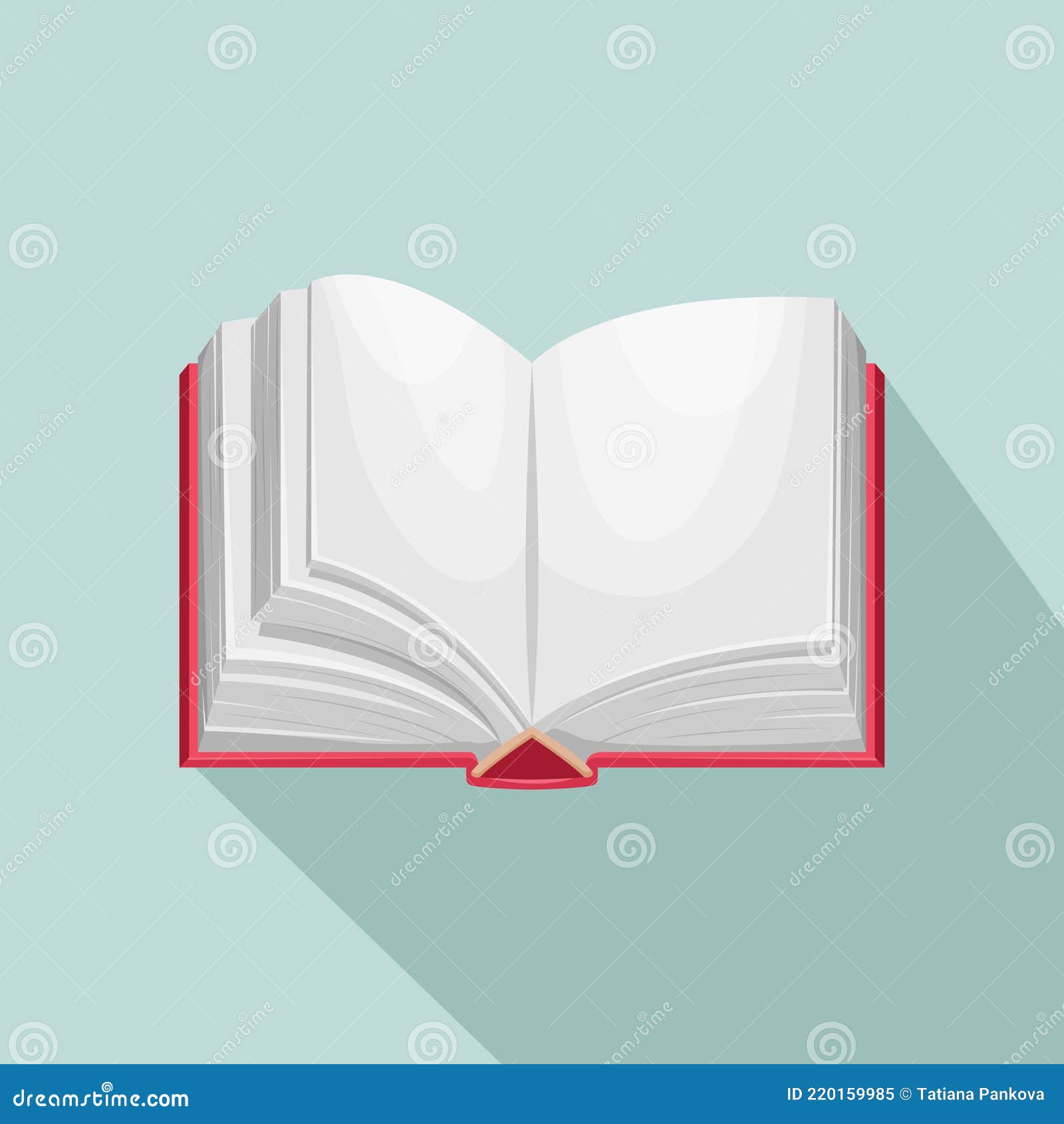 Vector Illustration of an Open Book. Top View Stock Vector ...
