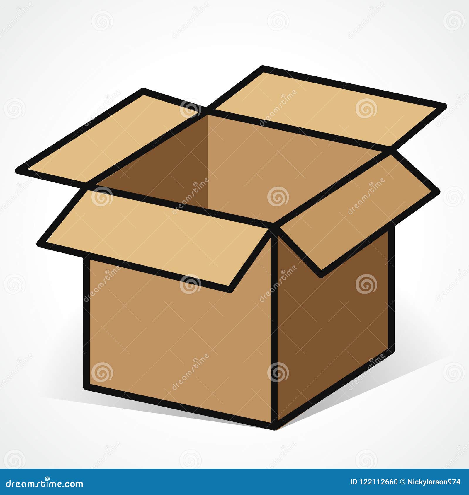 Vector Open Box Design Icon Stock Vector - Illustration of open, design ...