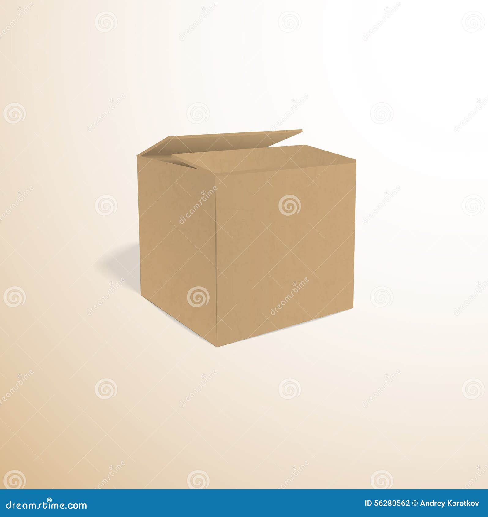 Vector Illustration of Open Brown Box Packaging. Vector Illustration ...