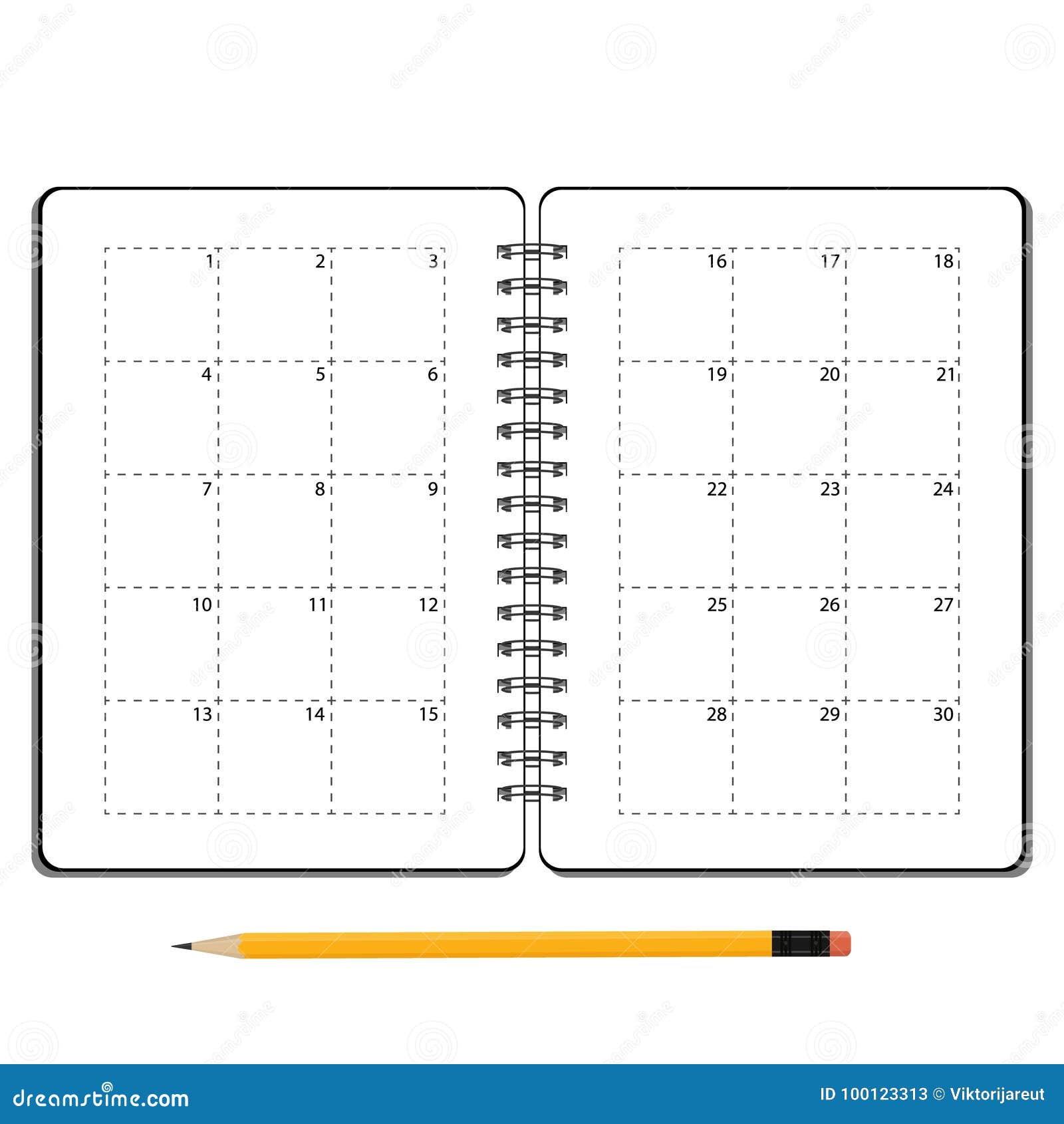 Open planner stock illustration. Illustration of copybook - 100123313 Open planner stock illustration. Illustration of copybook - 100123313