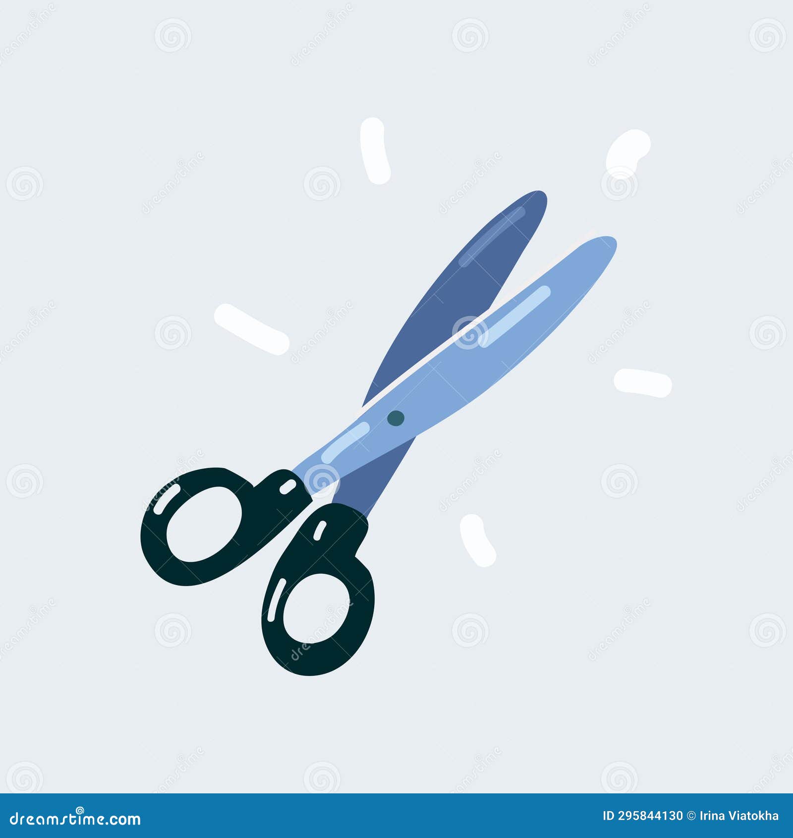 Vector Illustration of Open Scissor Stock Vector - Illustration of ...