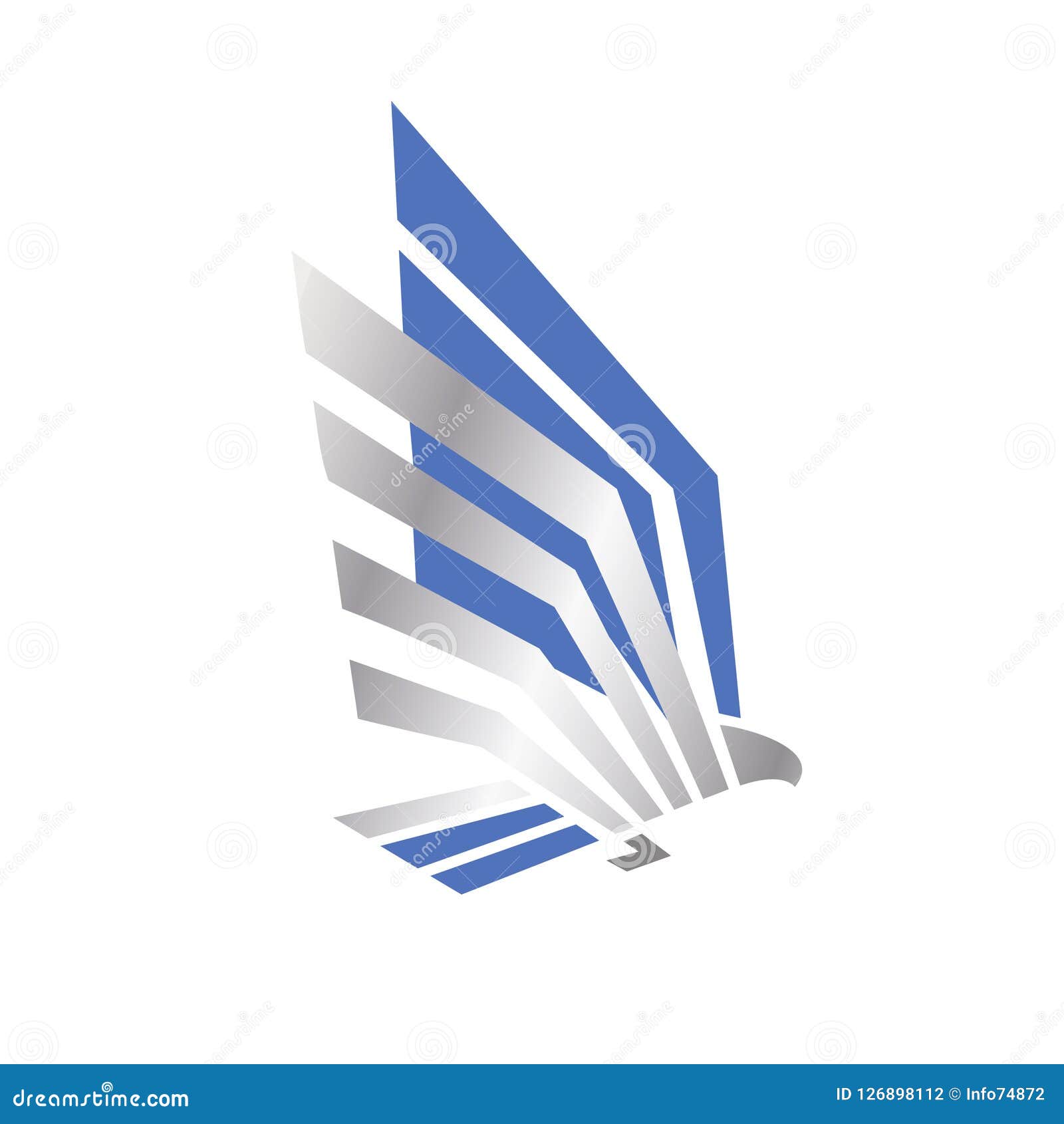 Vector Illustration of a Open Wings Eagle Stock Illustration ...