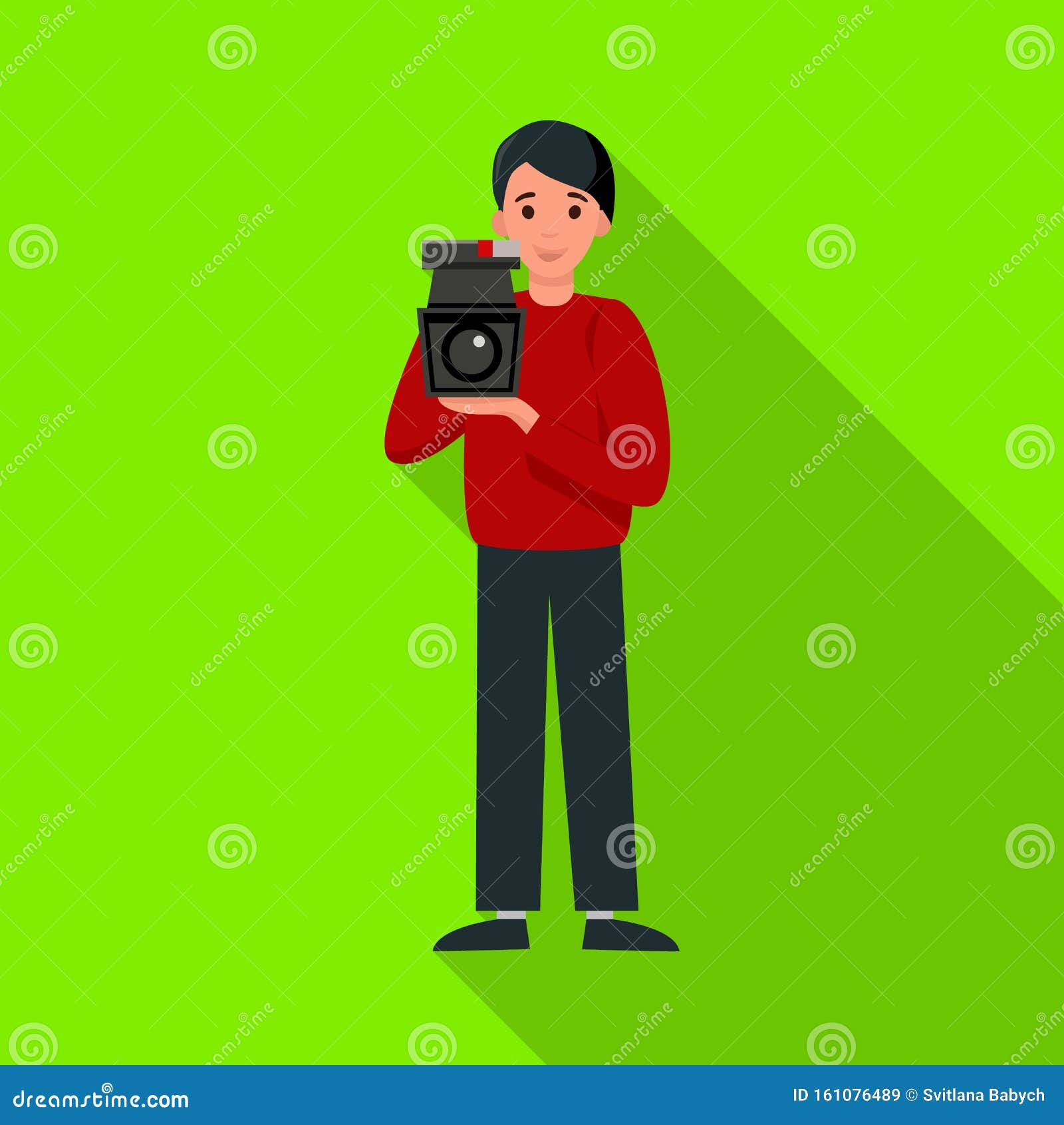Vector Design of Operator and Camera Symbol. Graphic of Operator and ...