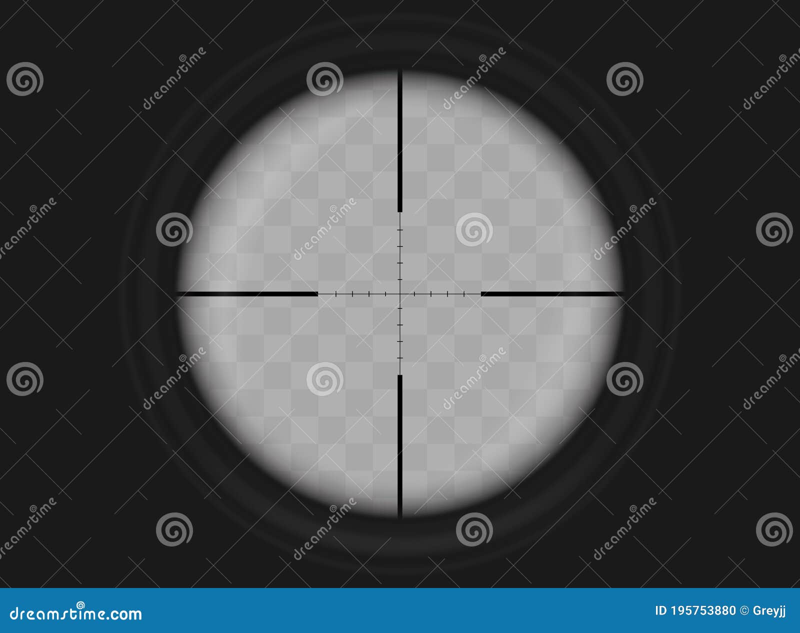 Illustration of Optical Sight Point of View Overlay Template Stock ...