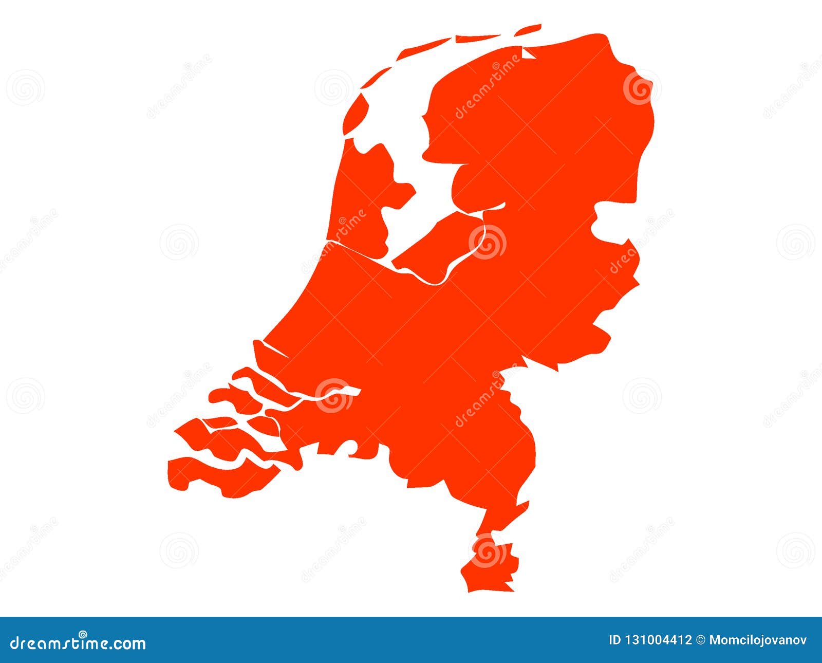 Orange Map of the Netherlands Stock Vector - Illustration of isolated ...