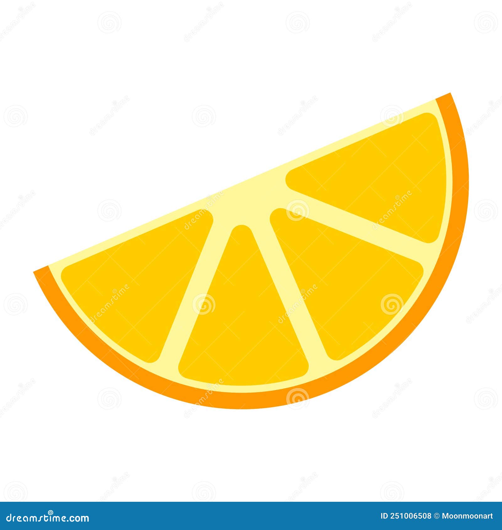 Vector Illustration of an Orange Slice Stock Vector - Illustration of ...