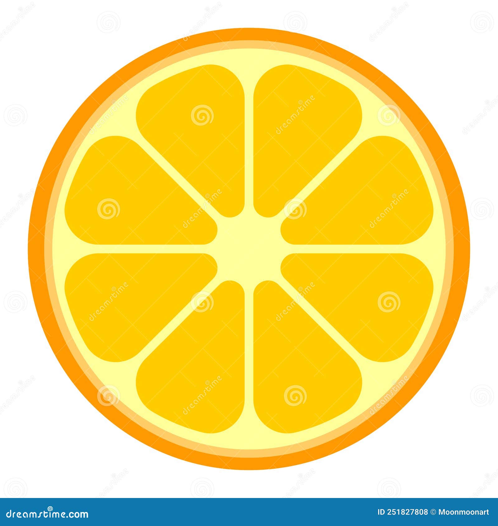 Vector Illustration of an Orange Slice. Stock Vector - Illustration of ...