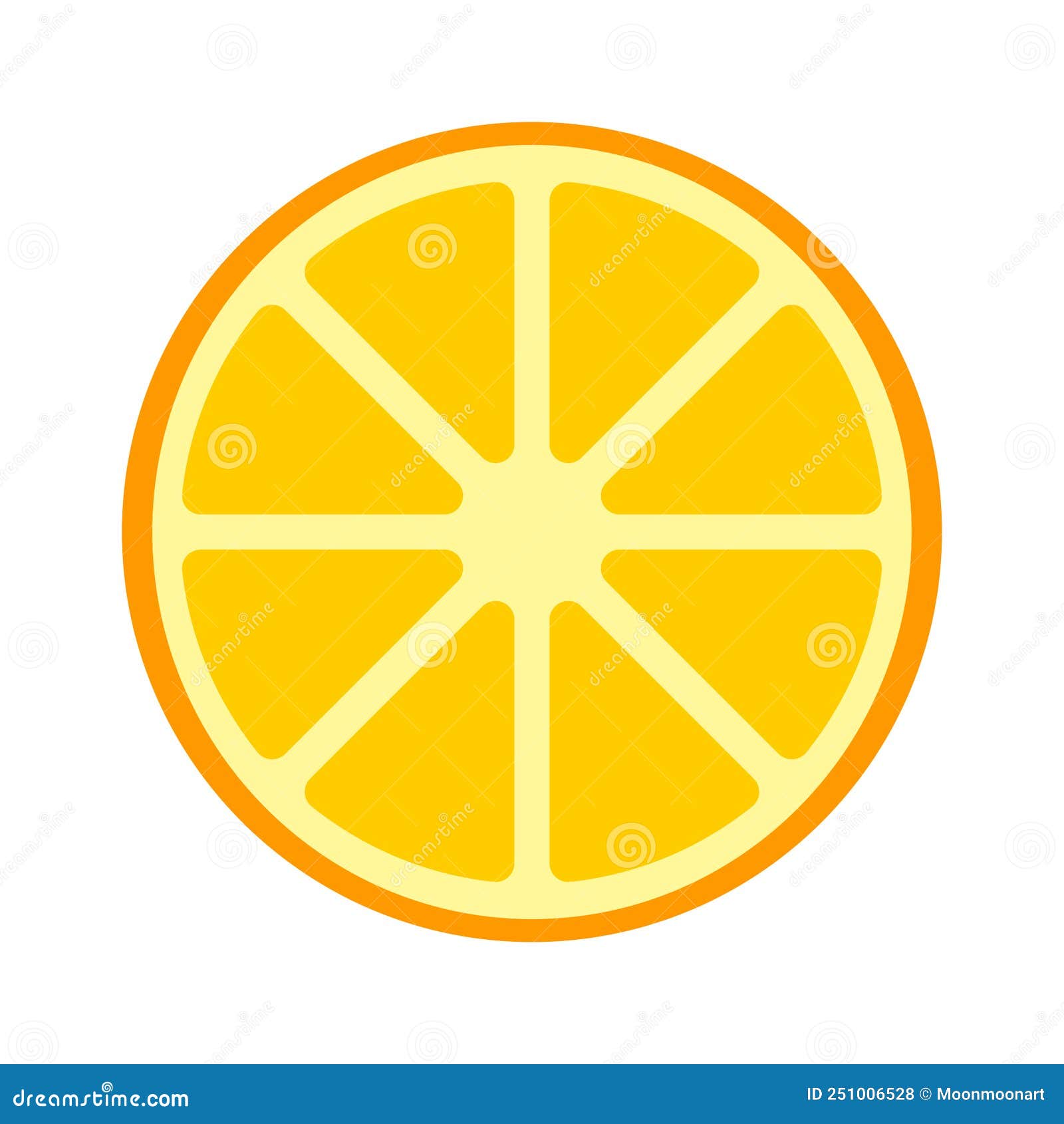 Vector Illustration of an Orange Slice Stock Vector - Illustration of ...