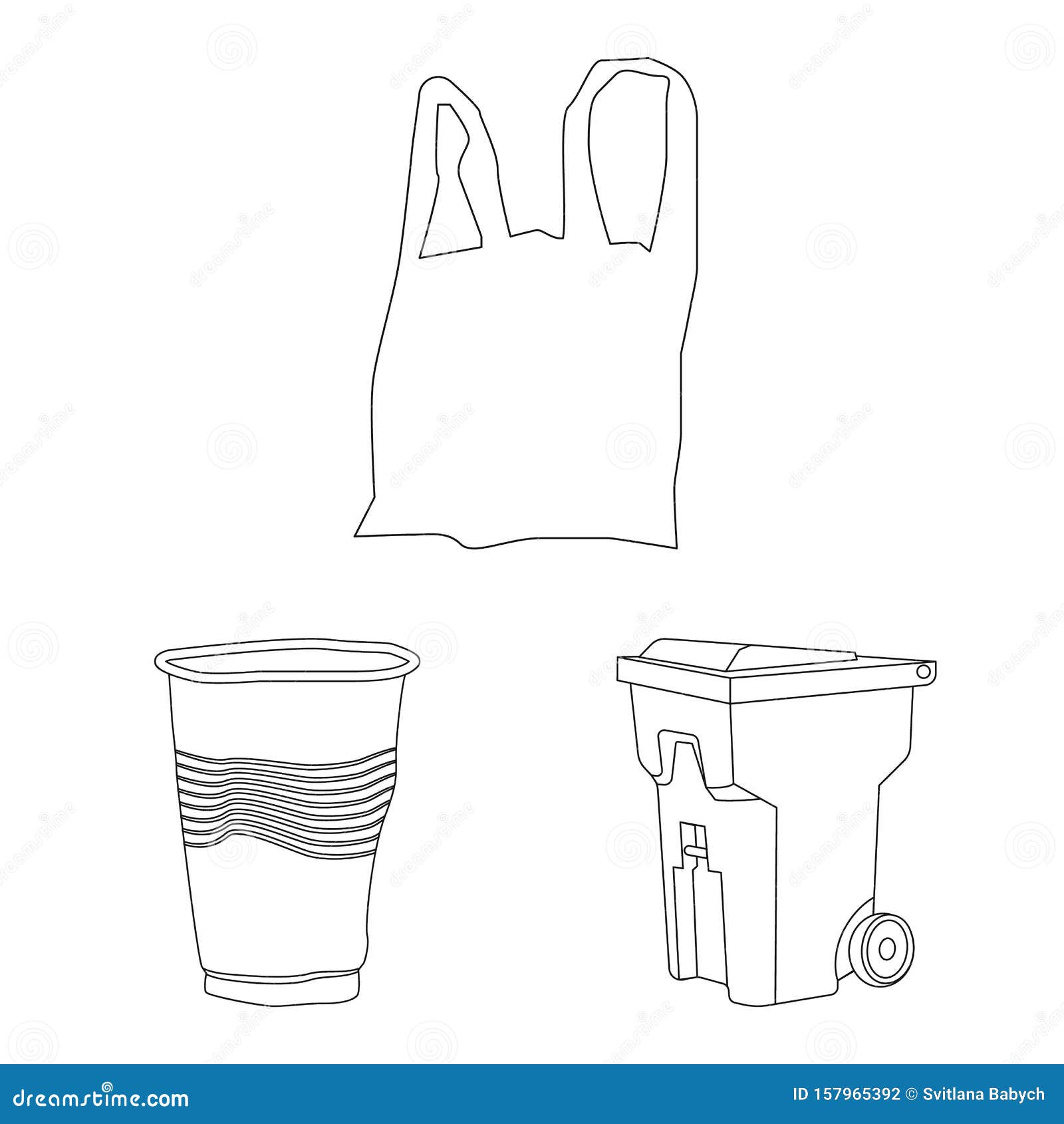 Vector Design of Order and Recycling Logo. Set of Order and Sort Stock ...