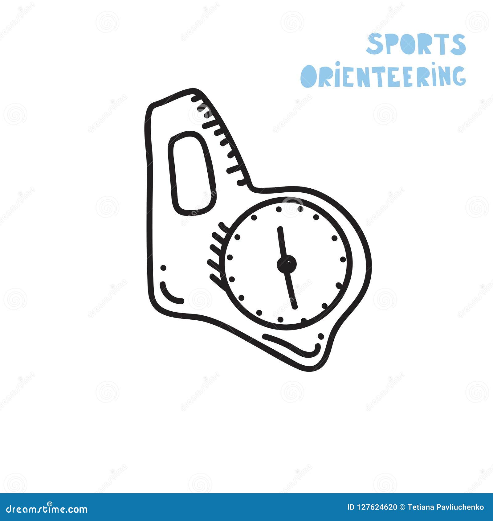 Vector Illustration of Orienteering Compass Stock Vector - Illustration ...