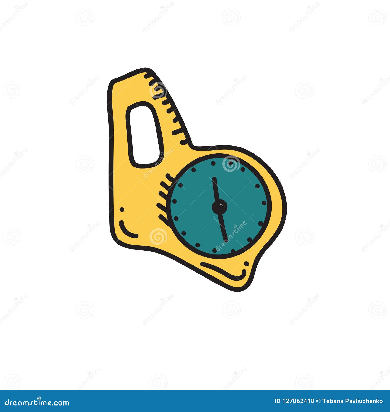 Vector Illustration of Orienteering Compass Stock Vector - Illustration ...