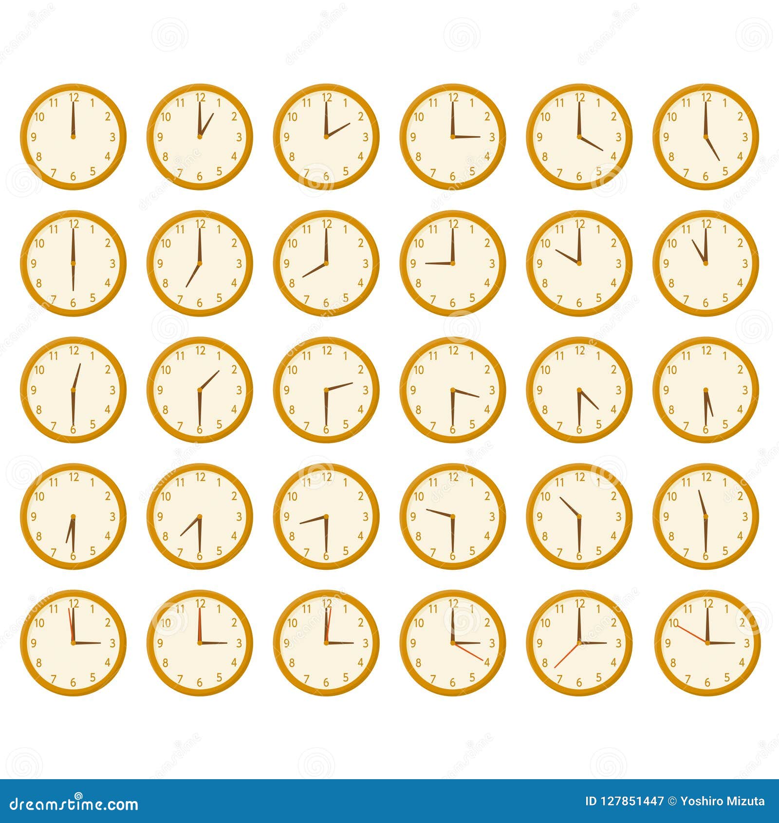 Cute watch illustrations stock vector. Illustration of school - 127851447