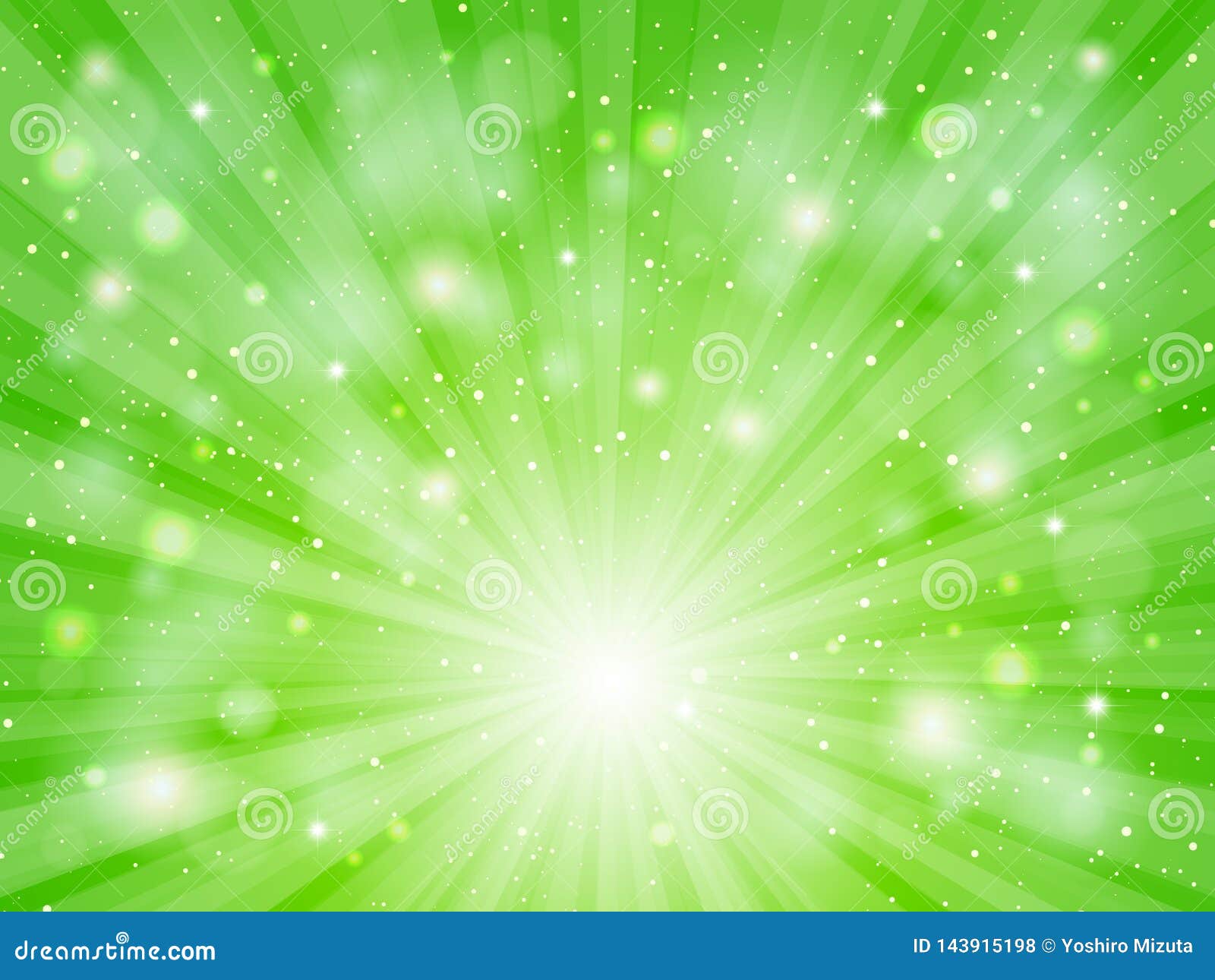 Green Sunburst Background stock vector. Illustration of graphic - 143915198