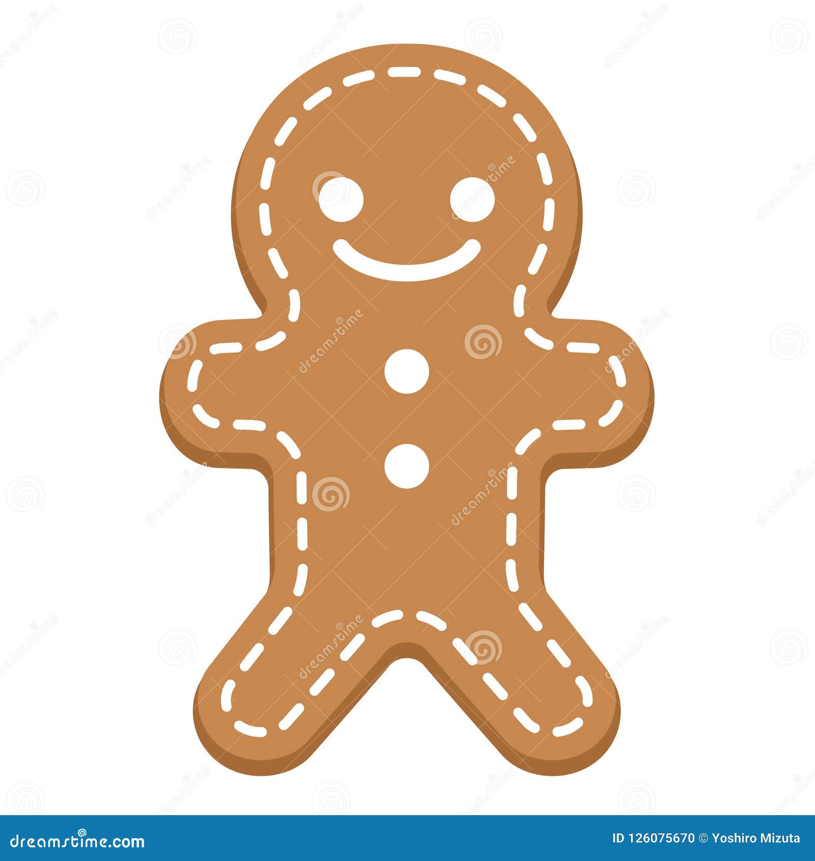 Illustration of Ginger Man Cookie Stock Vector - Illustration of white ...