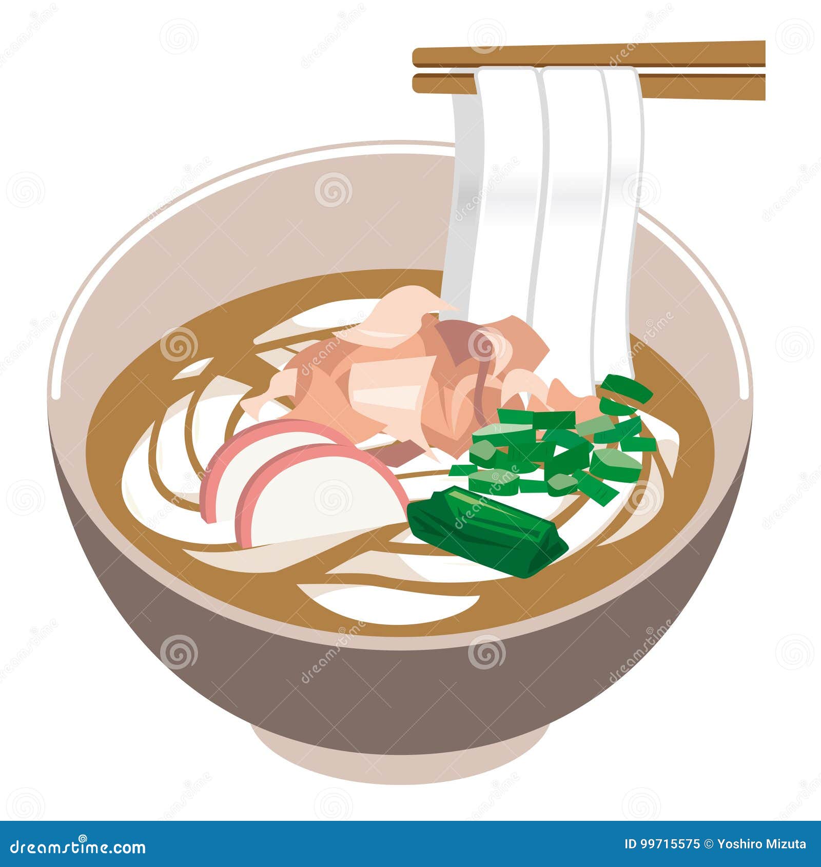 Illustration of Udon Noodle Stock Vector - Illustration of design ...