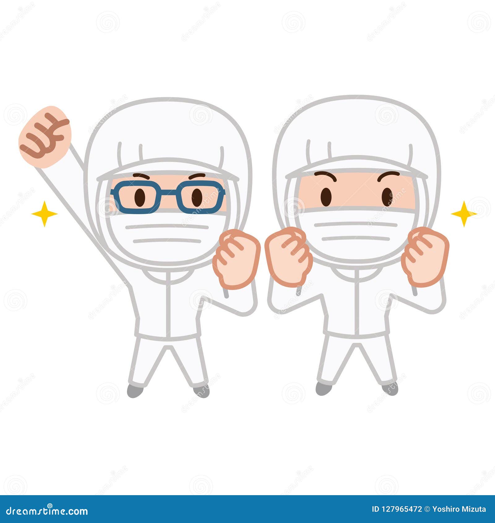 People in a clean room stock vector. Illustration of room - 127965472