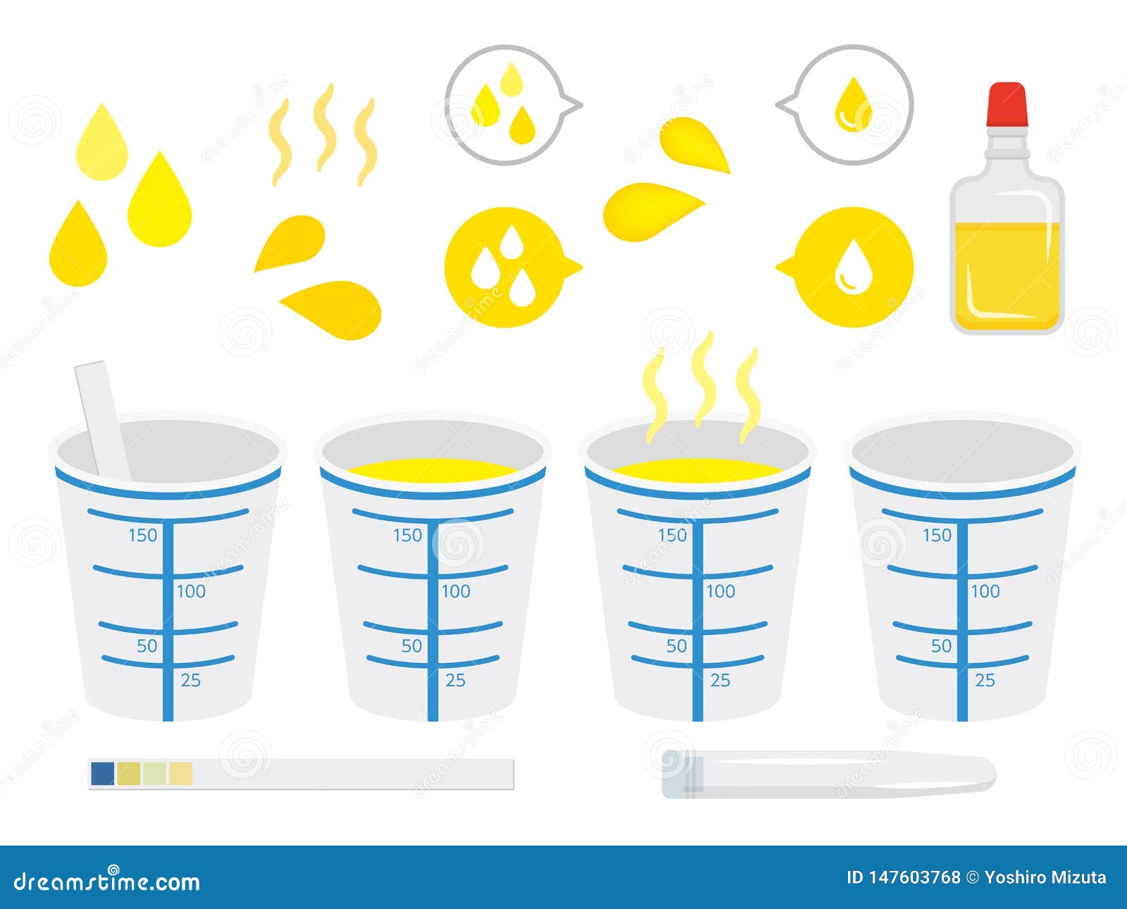 Urine samples for analysis stock vector. Illustration of container ...