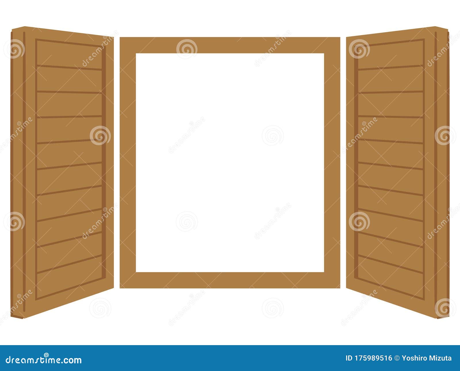 Vector Illustration of Opened Window with White Background Stock Vector ...