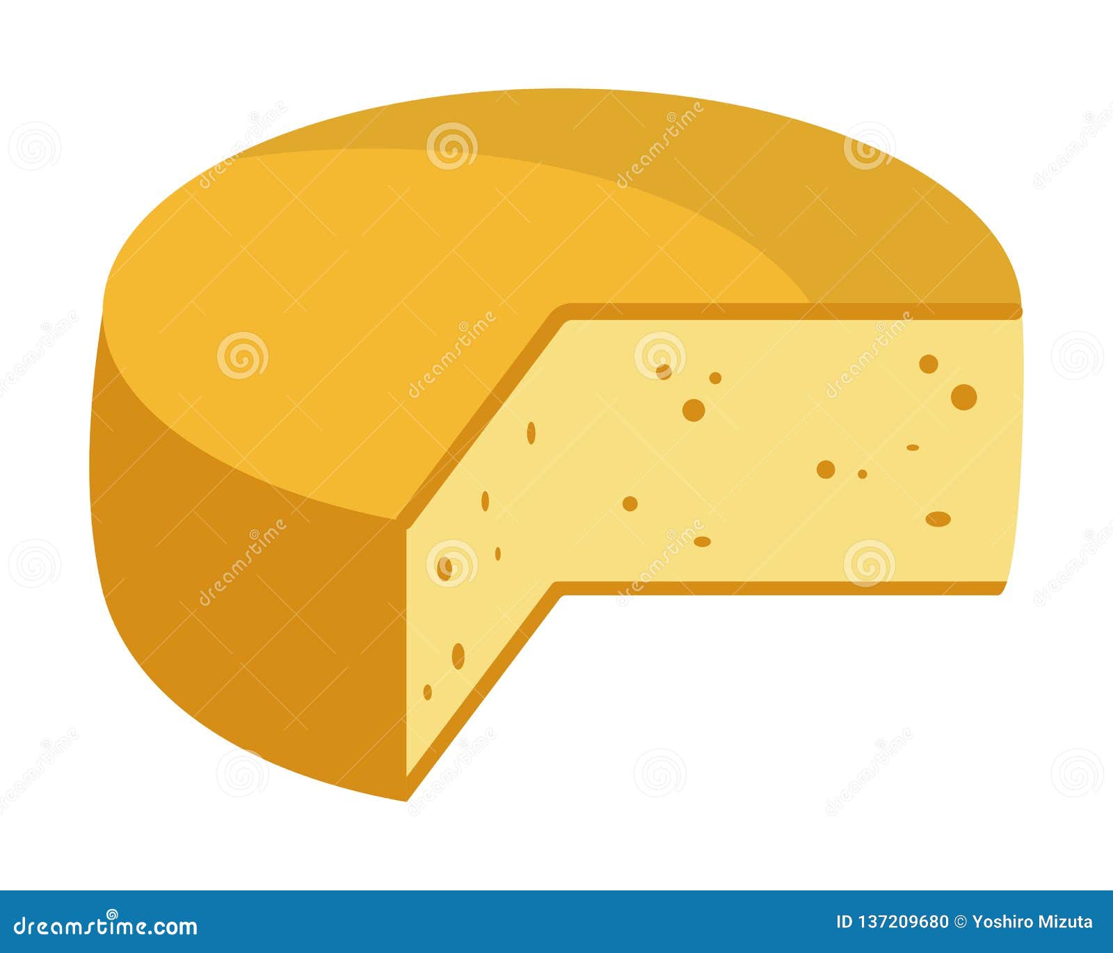 Wheel of Cheese. Vector Illustration Stock Vector - Illustration of ...