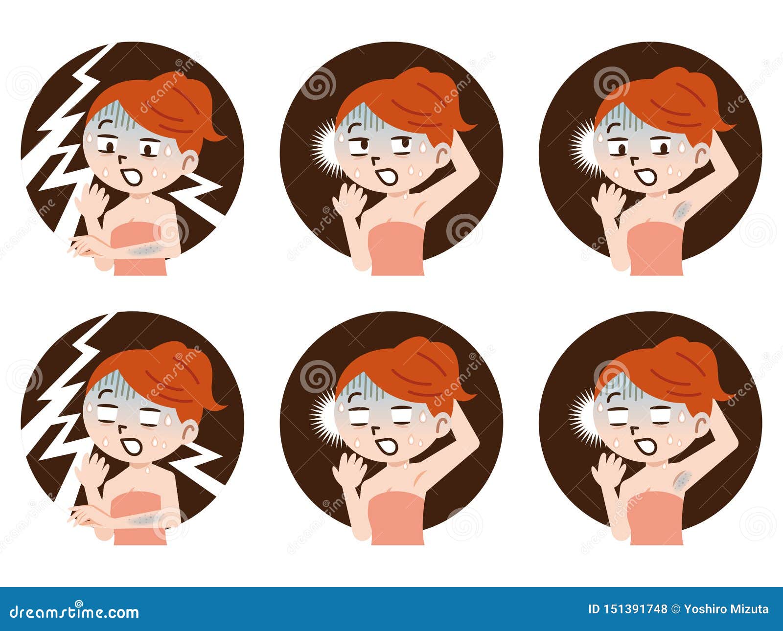 Man With Armpit Plucking Cartoon Vector | CartoonDealer.com #118999065