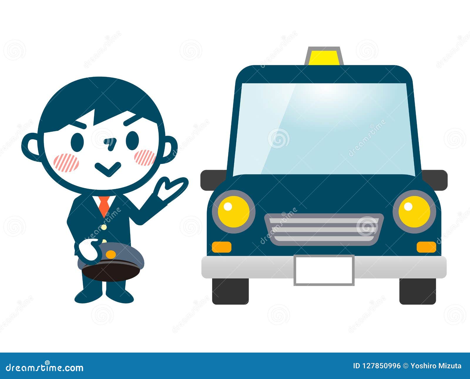 Young male bus driver stock vector. Illustration of profession - 127850996