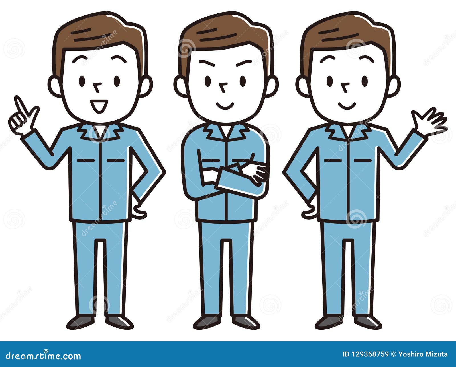 Young Man with Work Clothes Stock Vector - Illustration of professional ...