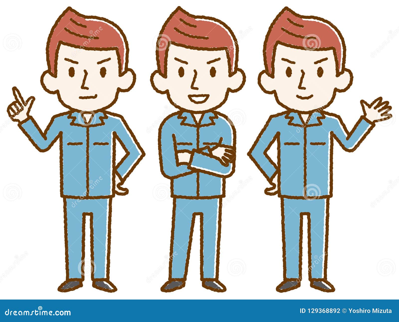 Young Man with Work Clothes Stock Vector - Illustration of background ...
