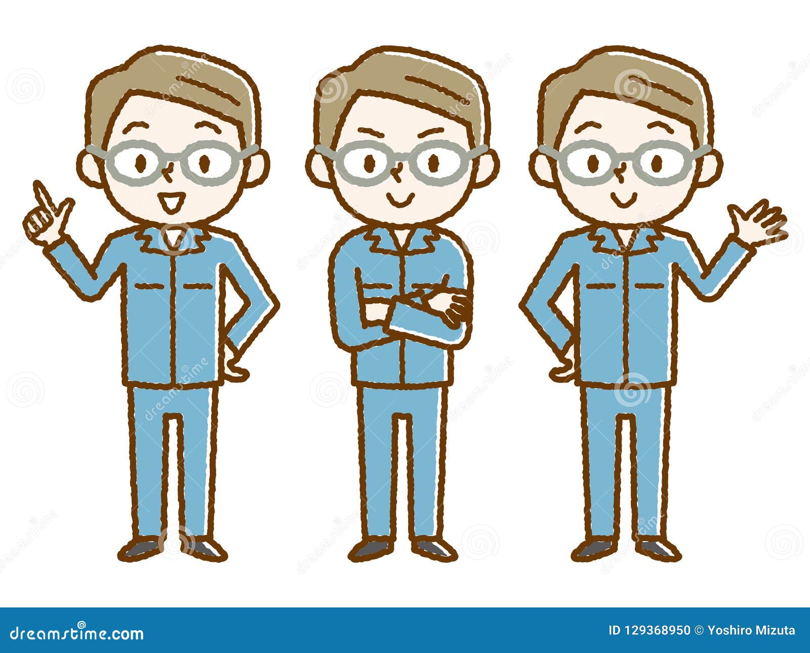 Young Man with Work Clothes Stock Vector - Illustration of work ...