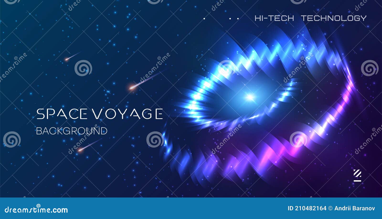 Vector Illustration of Outer Space, Futuristic Nebula Stock Vector ...