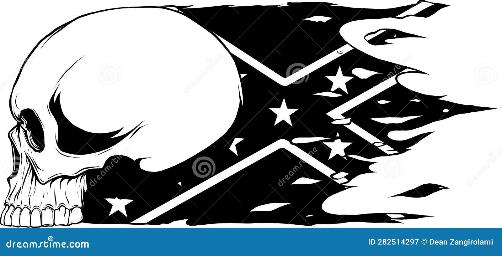 Vector Illustration of Outline Human Skull Design Stock Vector ...