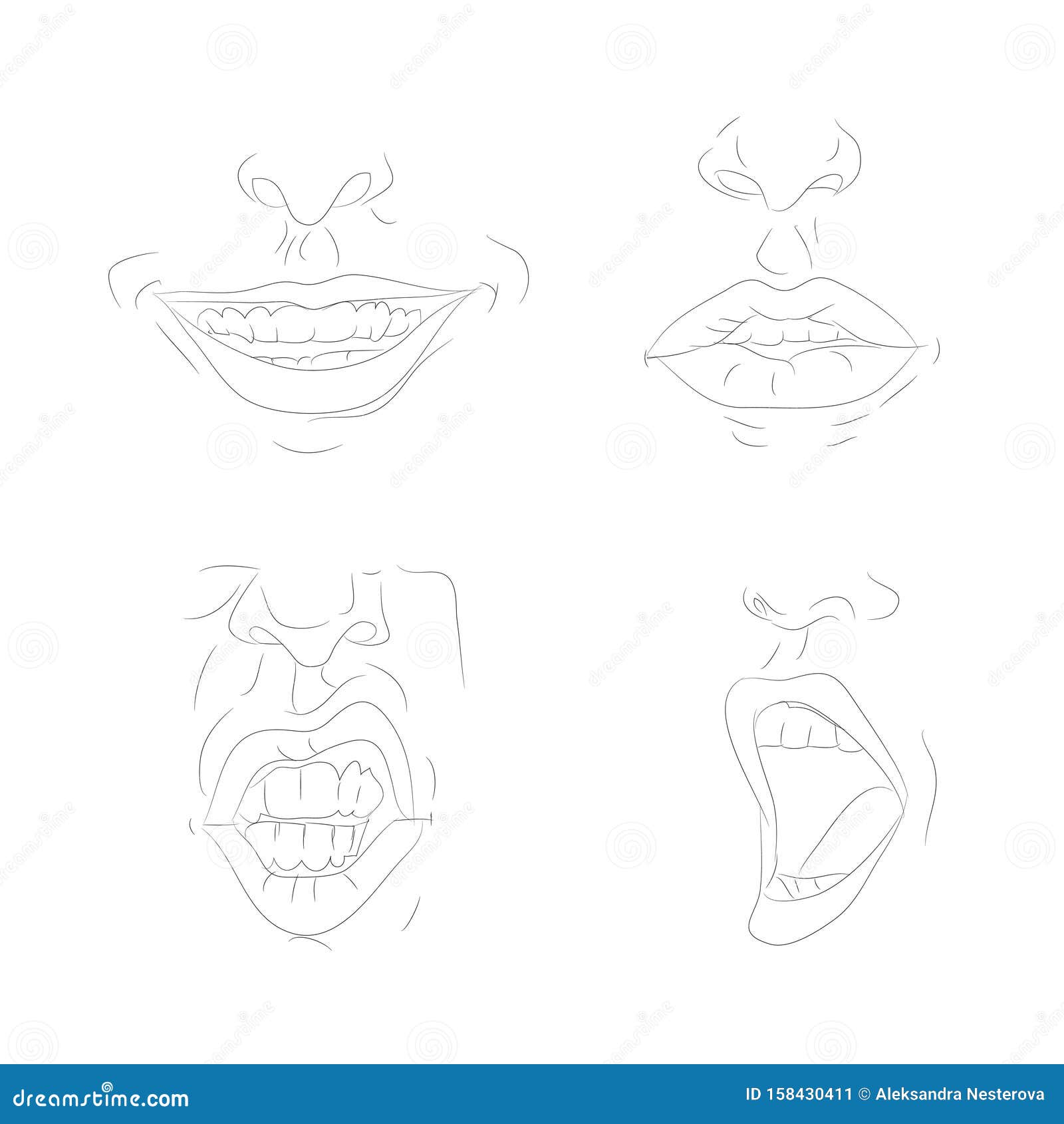 Outline Lips Stock Illustrations – 14,073 Outline Lips Stock ...