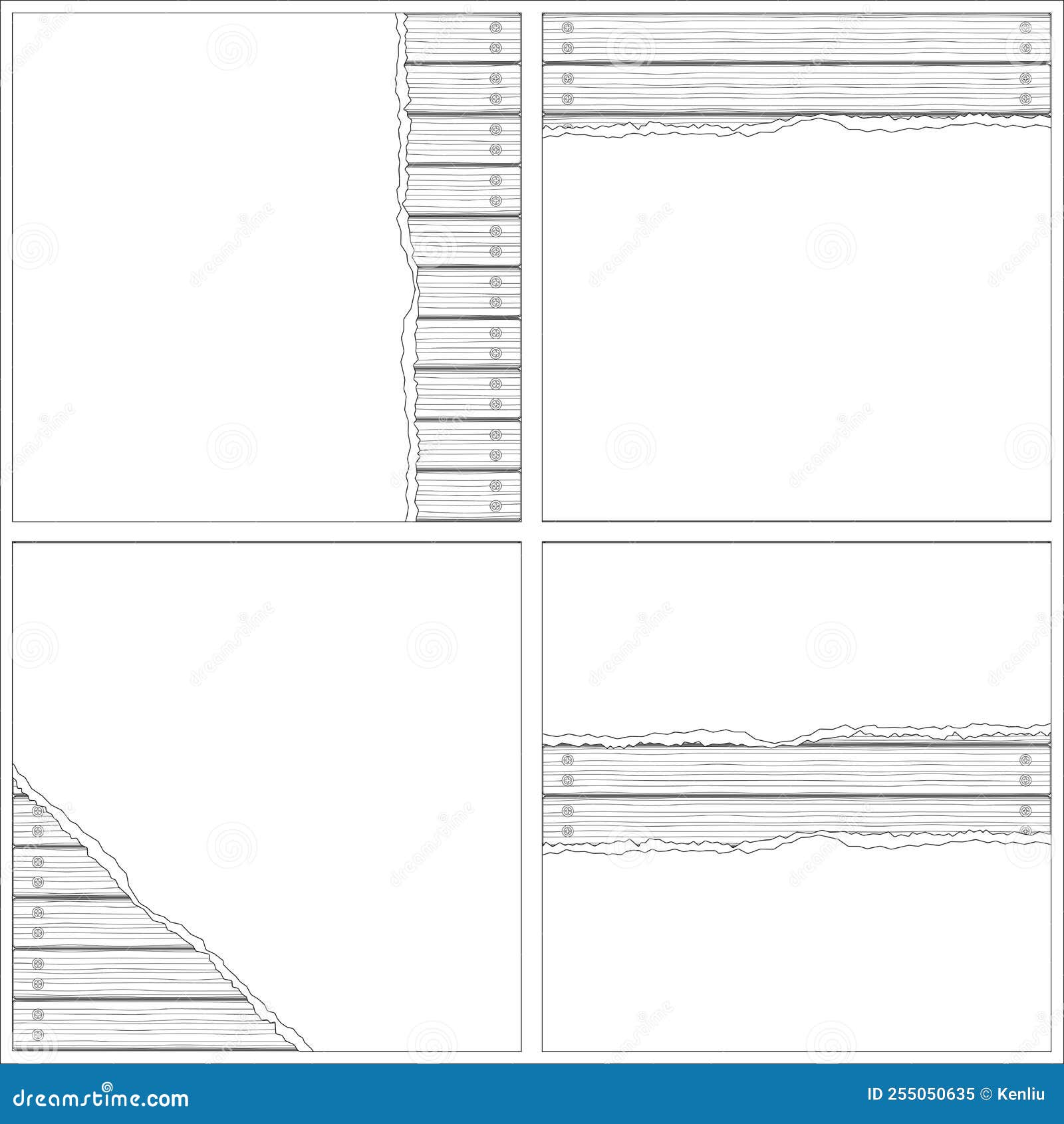 Vector Illustration Outline of Tear Wallpaper Stock Vector ...