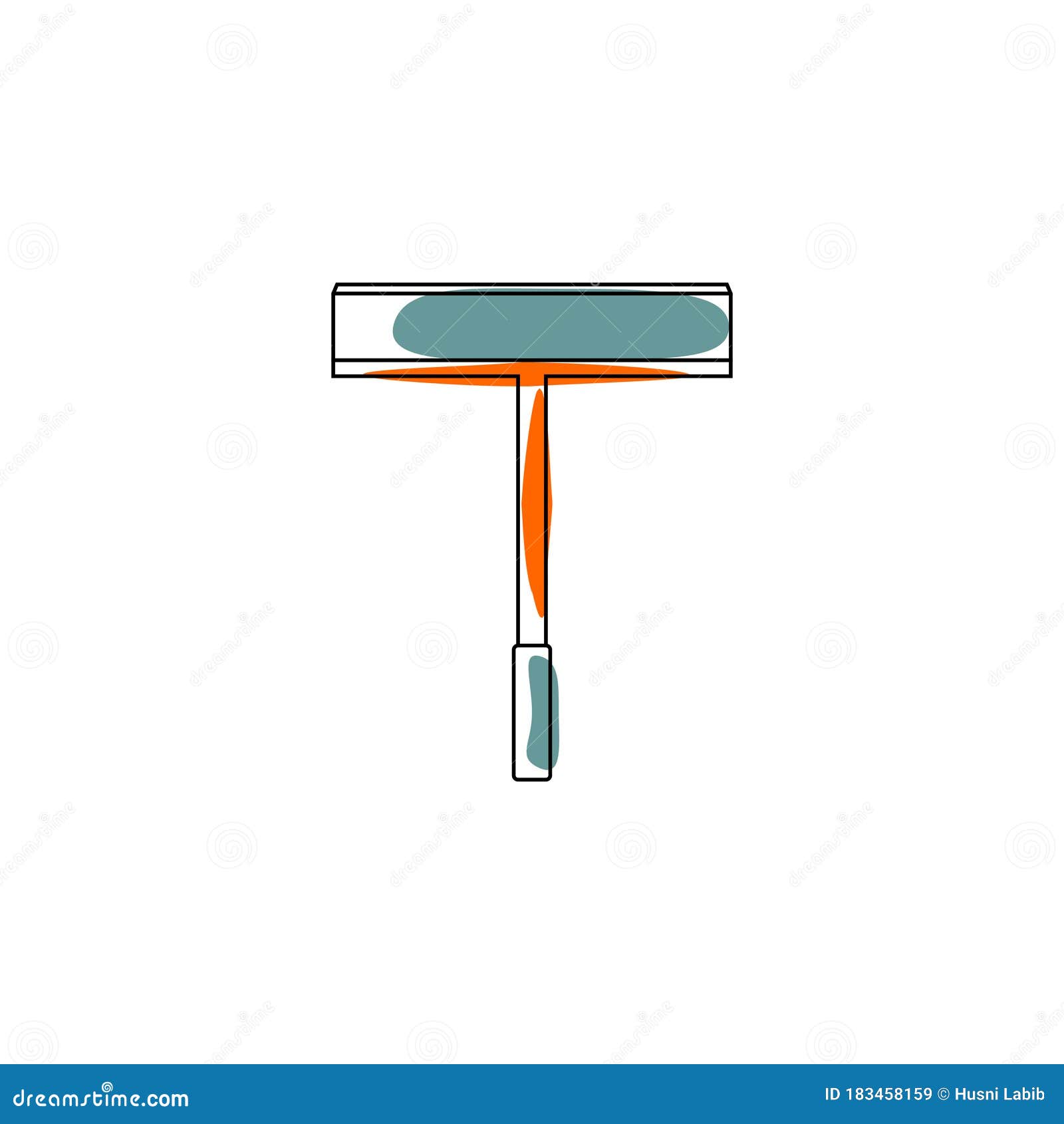 Vector Illustration of Outline Window Cleaner Tool Stock Vector ...
