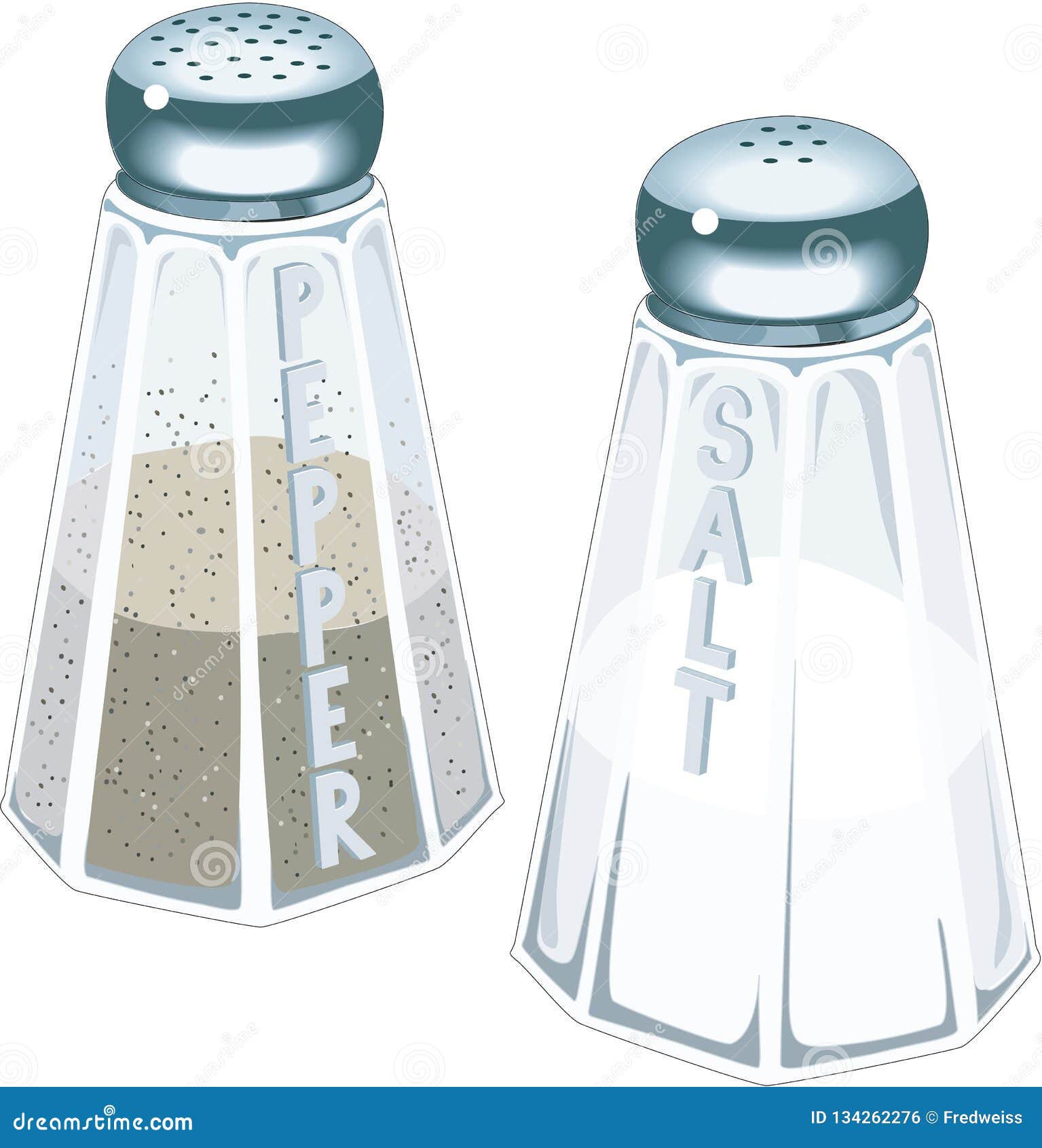 Salt and Pepper Vector Illustration Stock Vector - Illustration of herb ...