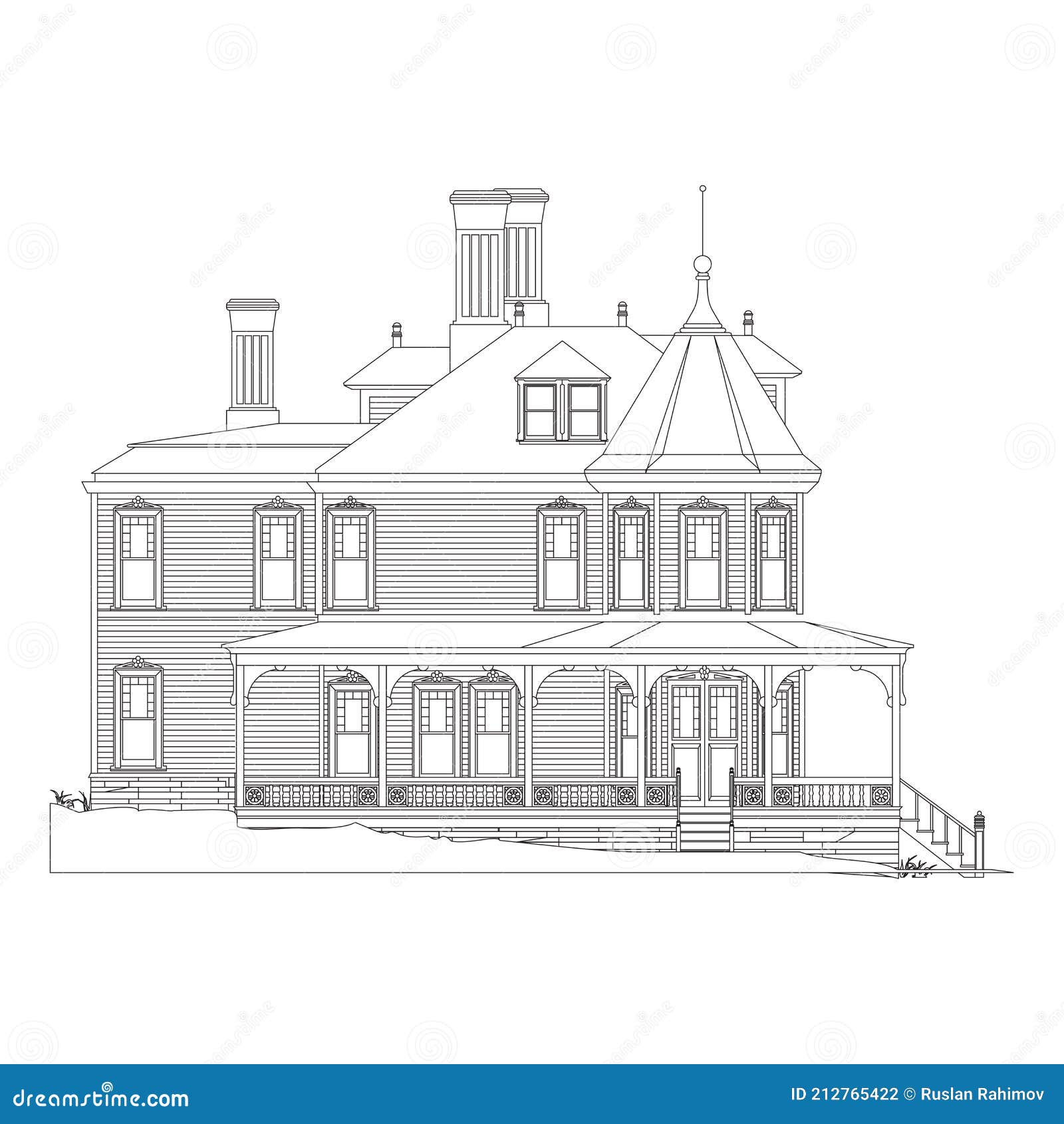 Vector Illustration of Palace Isolated on a White Background in EPS10 ...