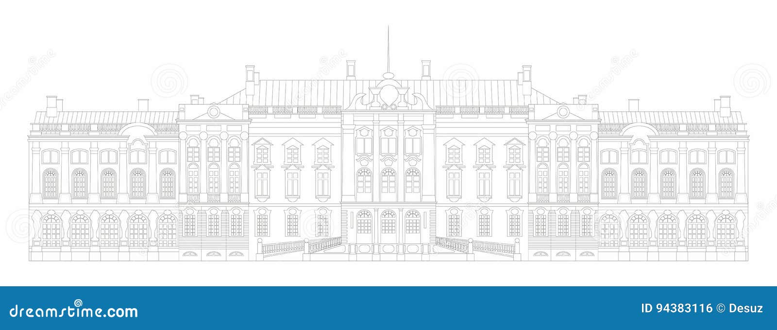 Vector illustration palace stock vector. Illustration of spilled - 94383116