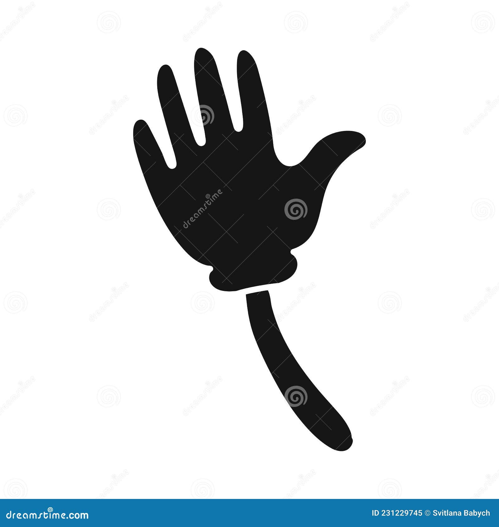 Vector Illustration of Palm and Hand Symbol. Web Element of Palm and ...