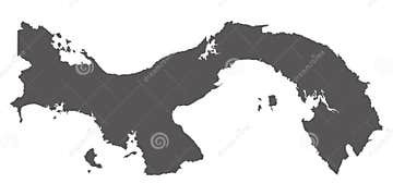 Vector Illustration of Panama Map Stock Vector - Illustration of ...