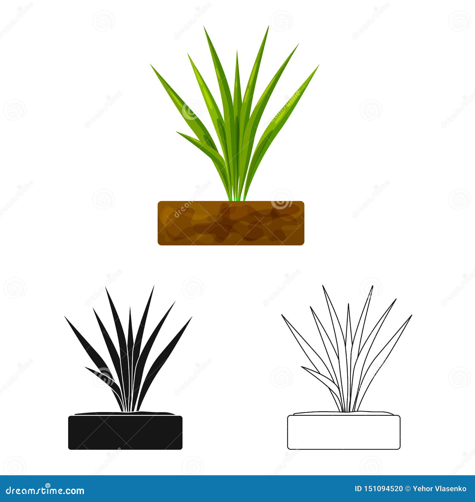 Vector Illustration of Panicle and Rice Logo. Collection of Panicle and ...